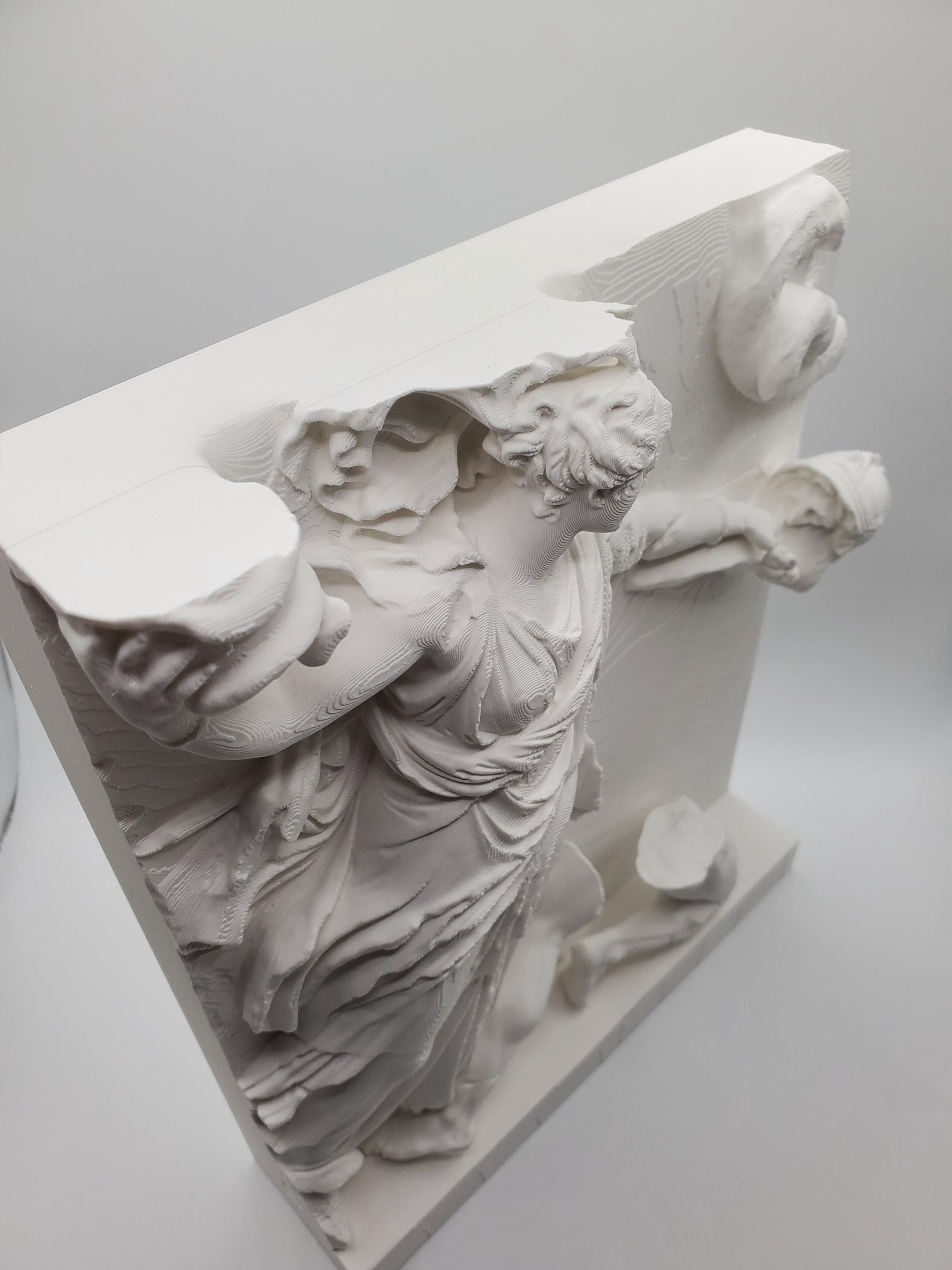 Pergamon Altar Nyx Frieze Panel – 3D Printed Greek Mythology Wall Art ...