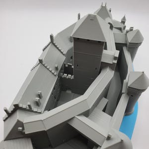 Chillon Castle Model, Swiss Medieval Fortress Replica, Historic Lake ...