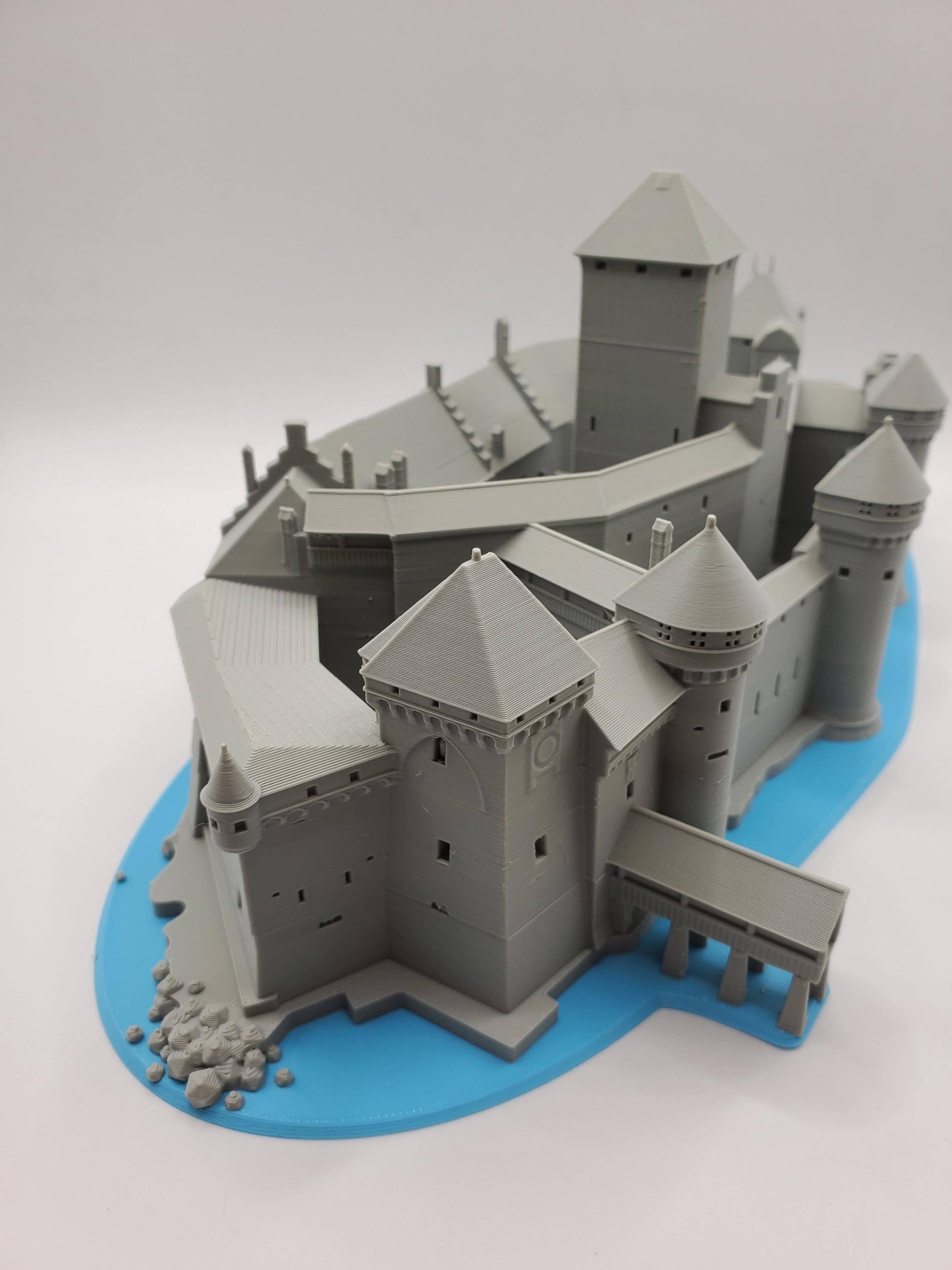 Chillon Castle Model, Swiss Medieval Fortress Replica, Historic Lake ...