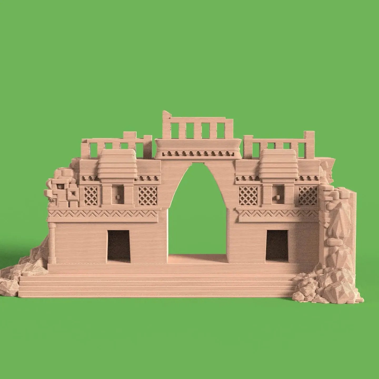 3D Printed Arch of Labna Model Detailed Miniature Replica Yucatan ...