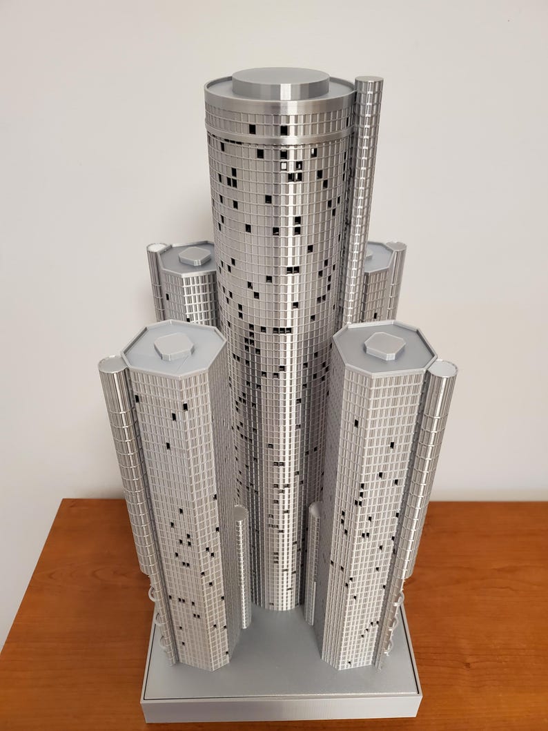 Detroit Renaissance Model, Detroit, Michigan, GM Towers Detroit - Etsy