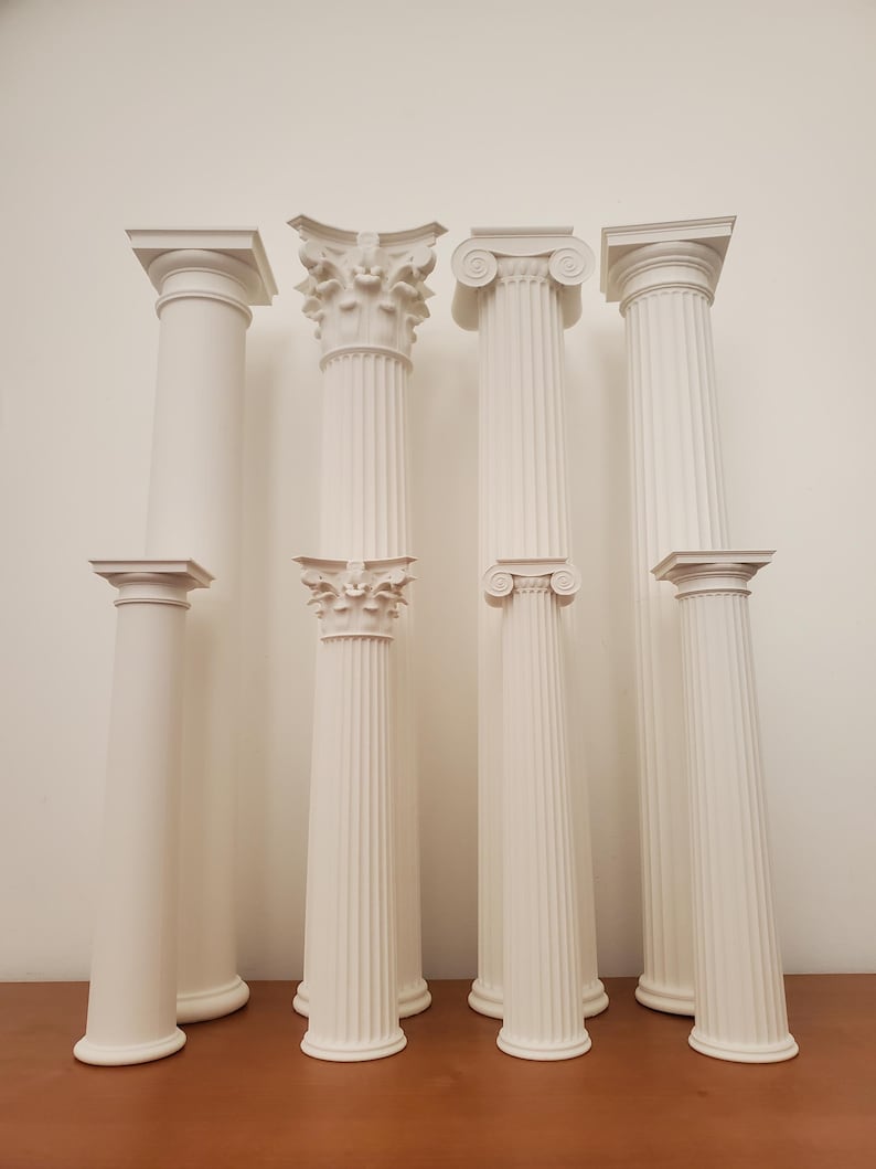 45 Cm Tall Greek Roman Column Set, Models of Tuscan Doric Ionic ...