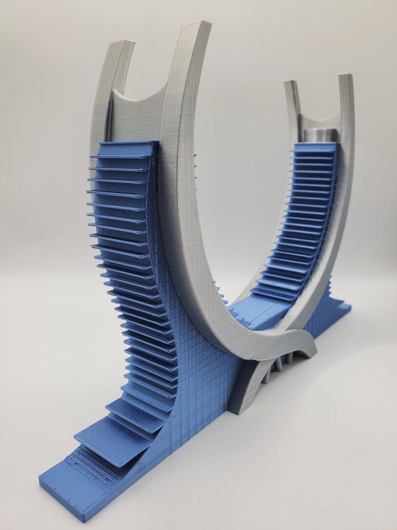 Katara Towers Doha Model – Iconic Crescent Skyscraper Replica in Blue ...