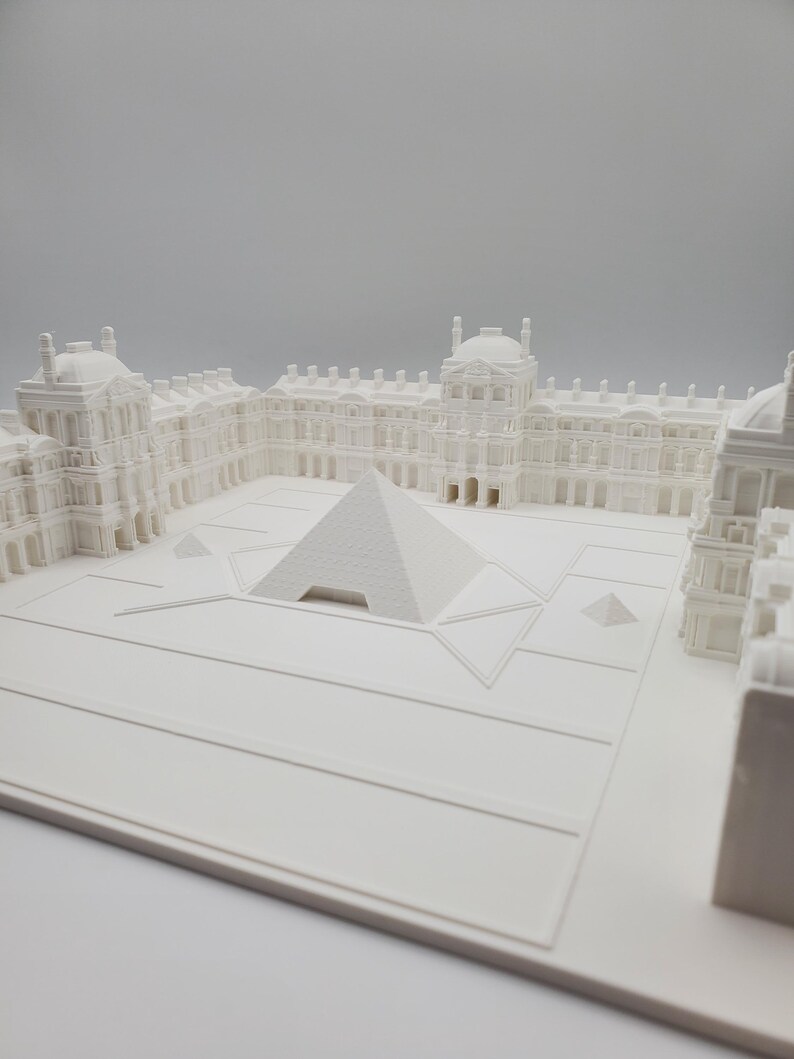 Louvre Museum Diorama With Pyramid, Paris Landmark Model Home Decor ...