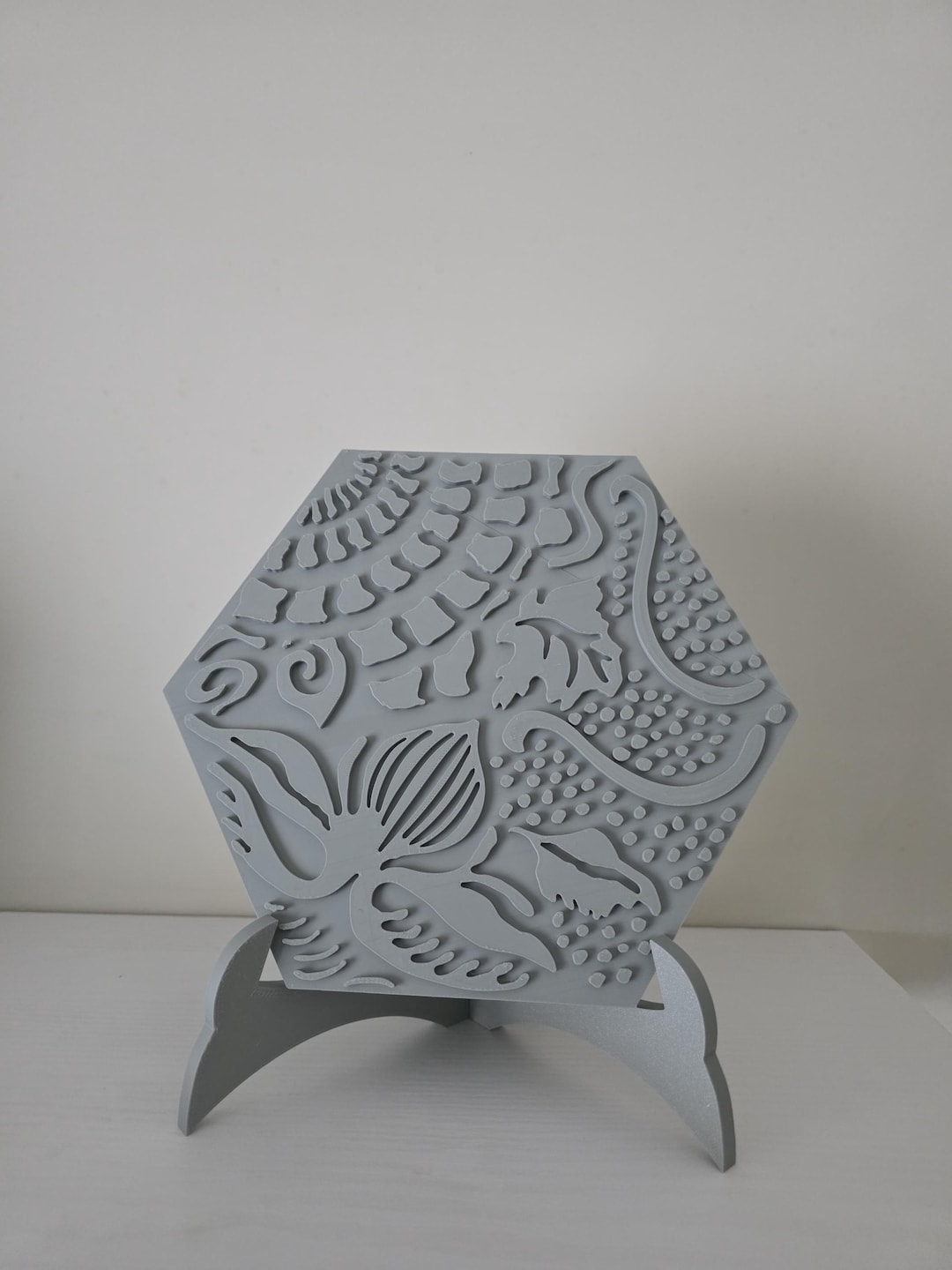 Gaudi Hexagonal Tile With Stand, Casa Batllo Wall Art Replica ...