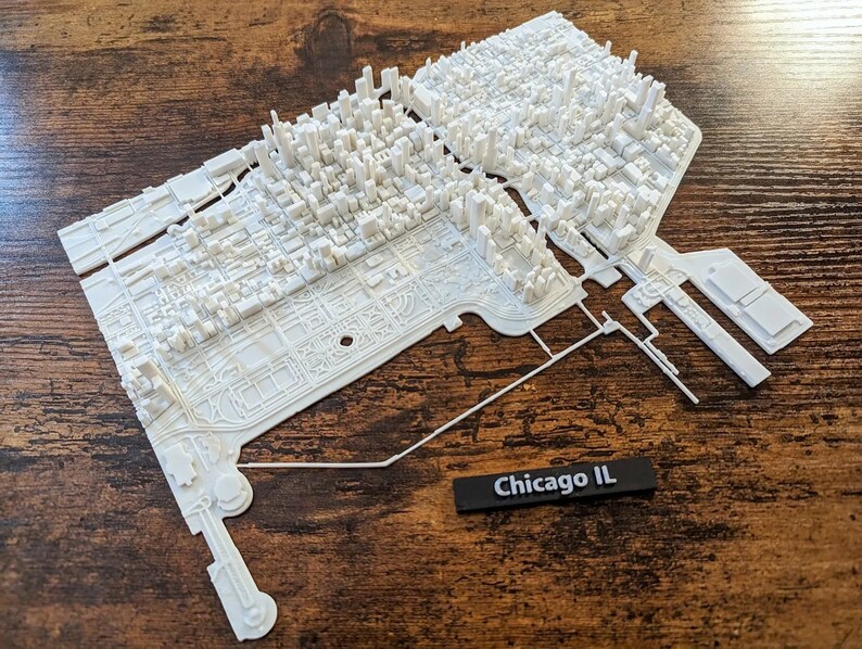 Chicago Cityscape Model – Detailed Chicago Souvenir – Unique Illinois ...
