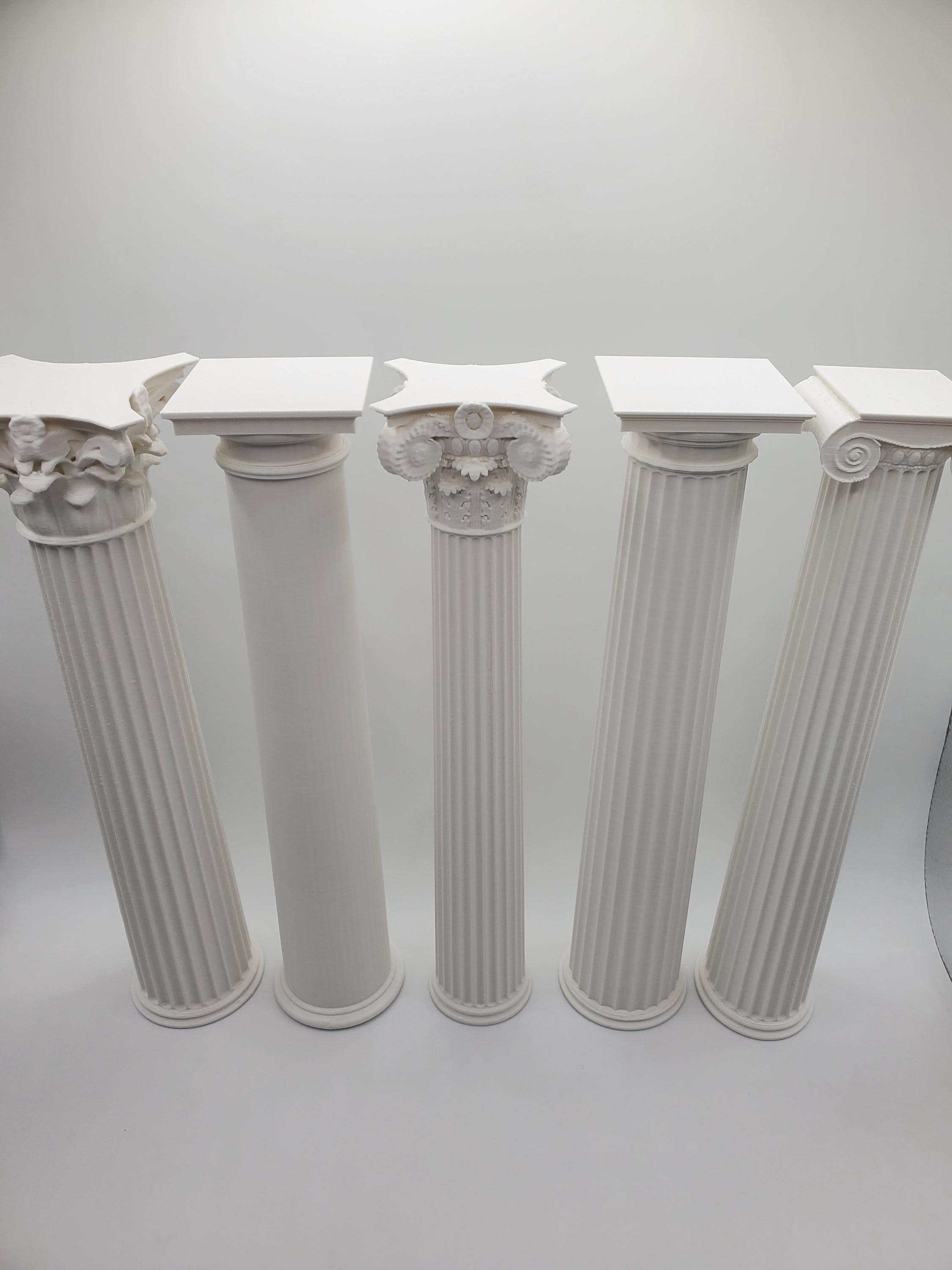 Greek Roman Column Set, Models of Tuscan Doric Ionic Corinthian ...