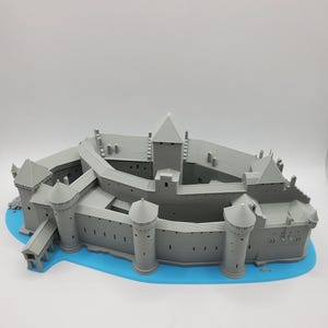 Chillon Castle Model, Swiss Medieval Fortress Replica, Historic Lake ...