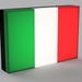 Italian Flag LED Light Box Illuminated Tricolor Decor USB Powered With ...