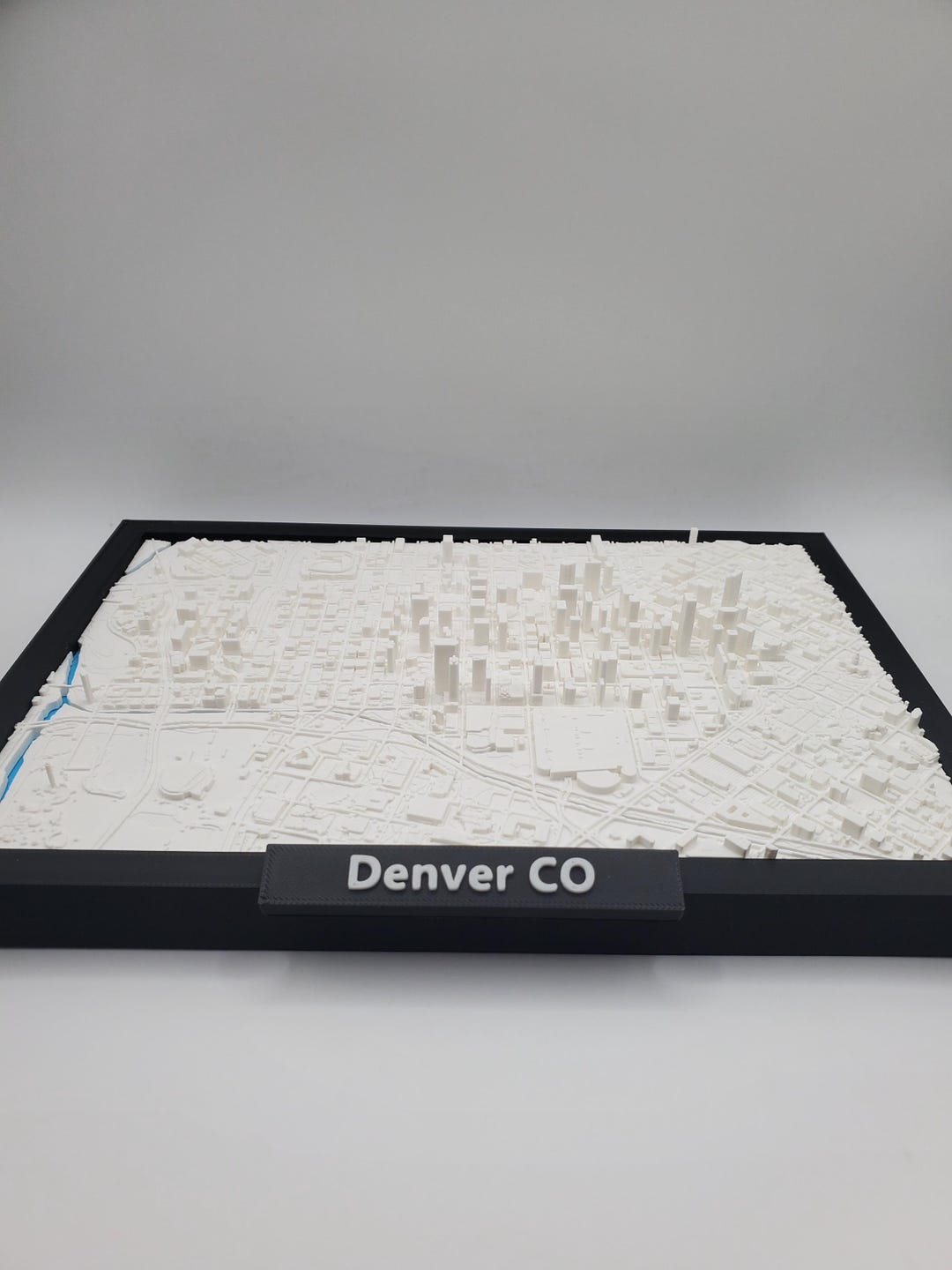 Denver Colorado 3D City Map, Detailed Topographic Denver Art, Modern ...