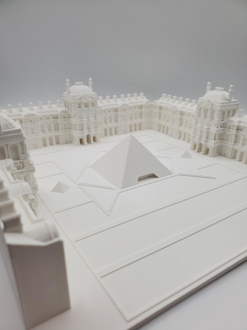 Louvre Museum Diorama With Pyramid, Paris Landmark Model Home Decor ...