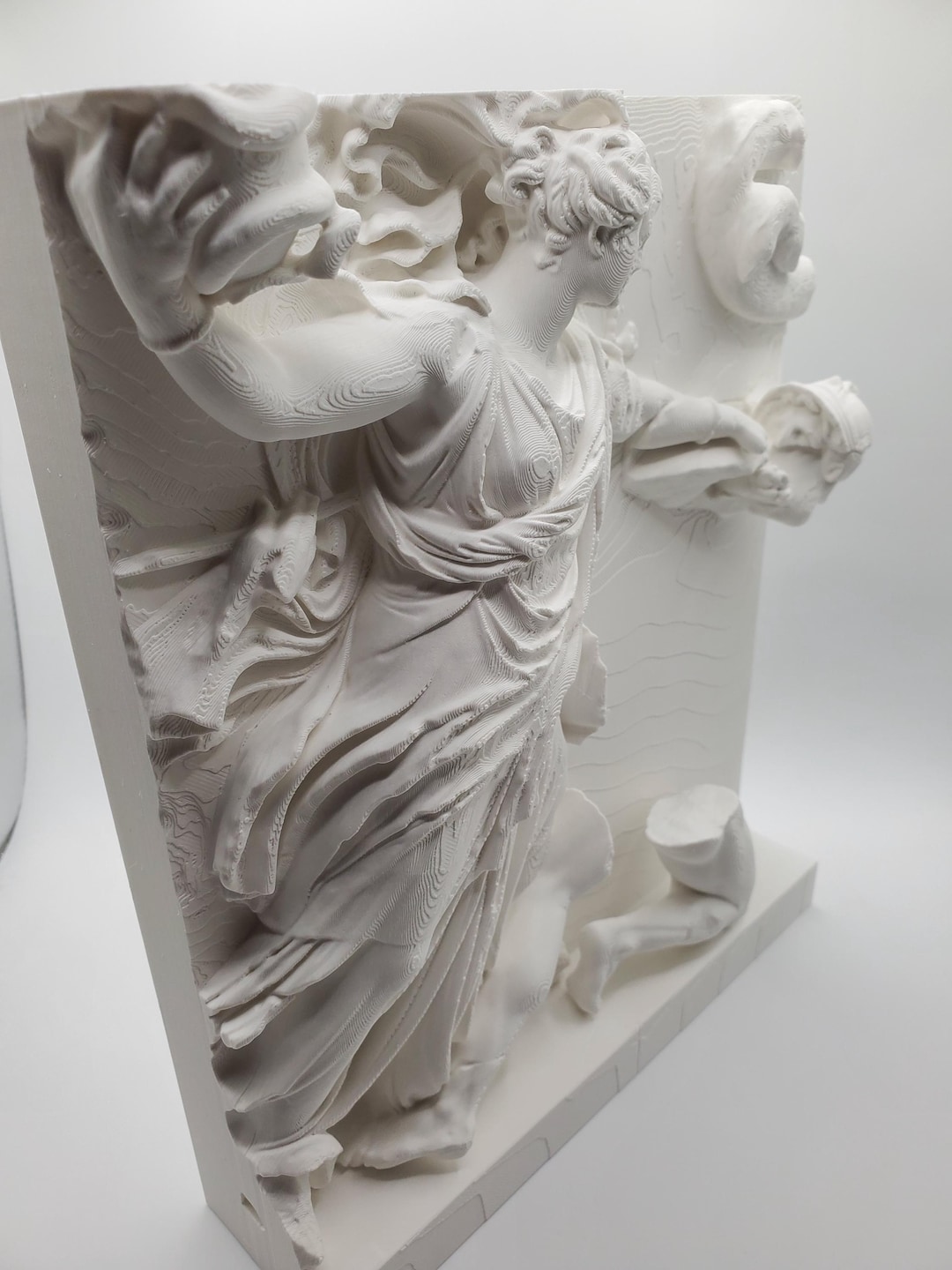 Pergamon Altar Nyx Frieze Panel – 3D Printed Greek Mythology Wall Art ...