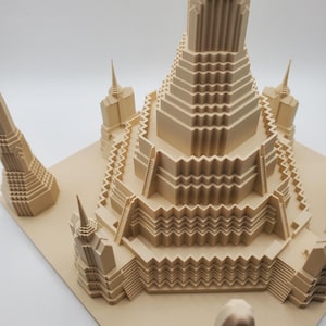 Wat Arun Temple 3D Printed Model – Bangkok Thailand Buddhist Landmark ...