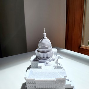 US Capitol Model, Architectural Building Replica, Detailed Scale Model ...
