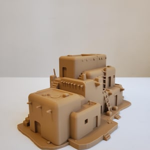 New Mexico Pueblo Architecture Model | Southwestern Diorama Decor ...