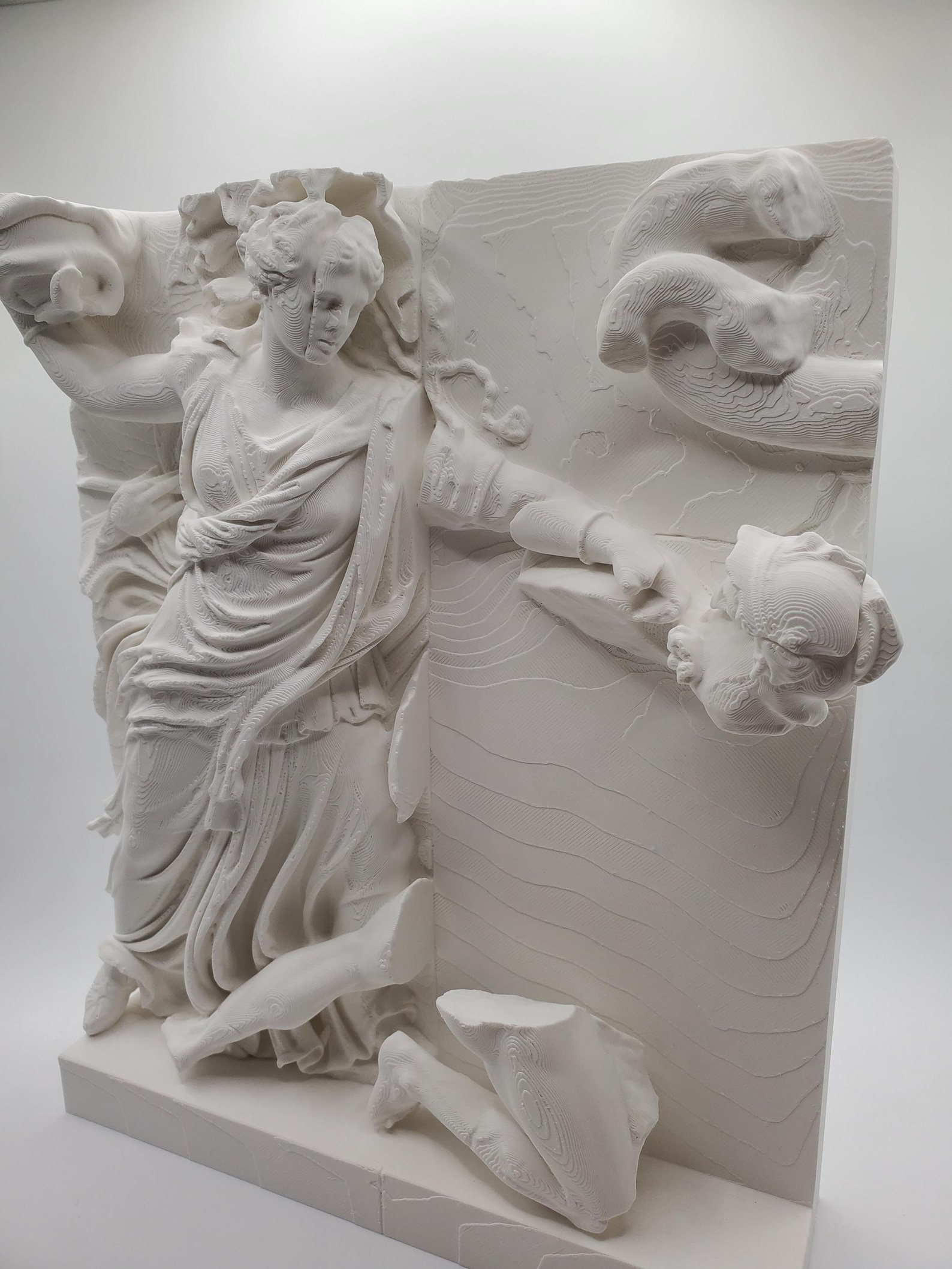 Pergamon Altar Nyx Frieze Panel – 3D Printed Greek Mythology Wall Art ...