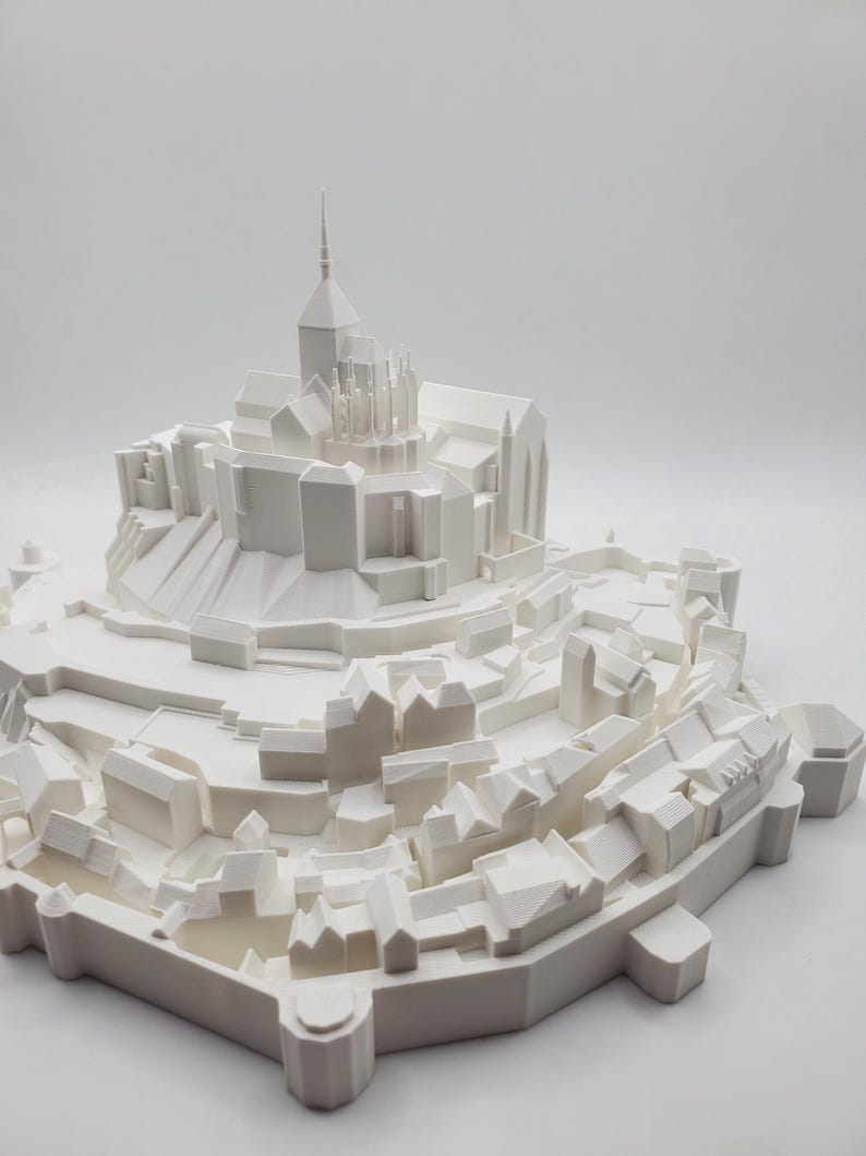 Mont Saint-michel Model, French Landmark Miniature, Historical ...