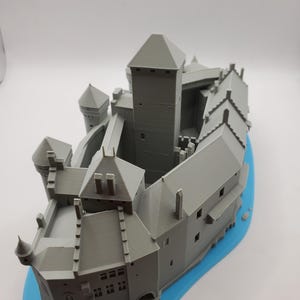 Chillon Castle Model, Swiss Medieval Fortress Replica, Historic Lake ...