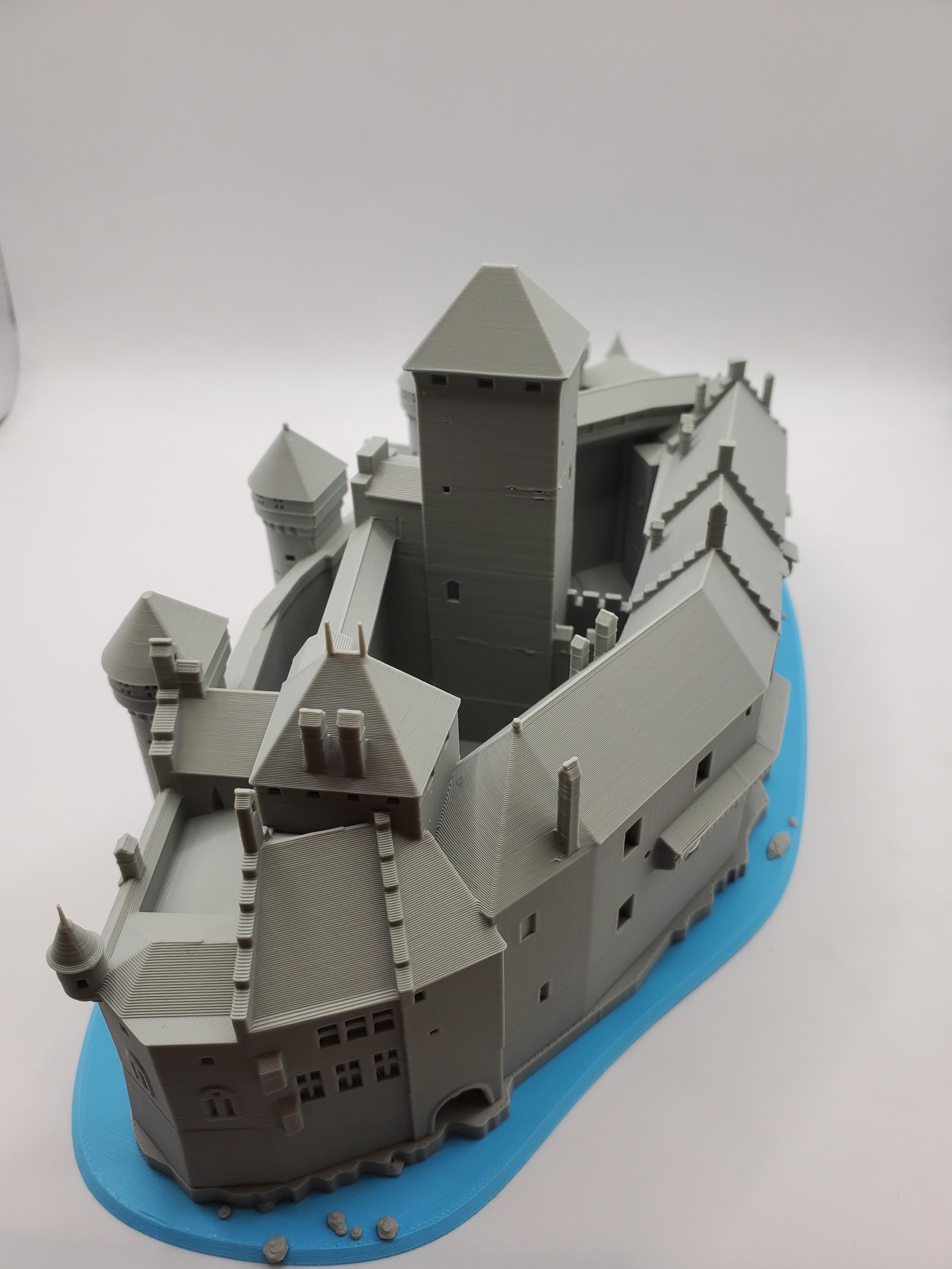 Chillon Castle Model, Swiss Medieval Fortress Replica, Historic Lake ...