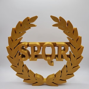 SPQR Roman Empire Laurel Wreath Wall Decor, Ancient Rome History Decor ...