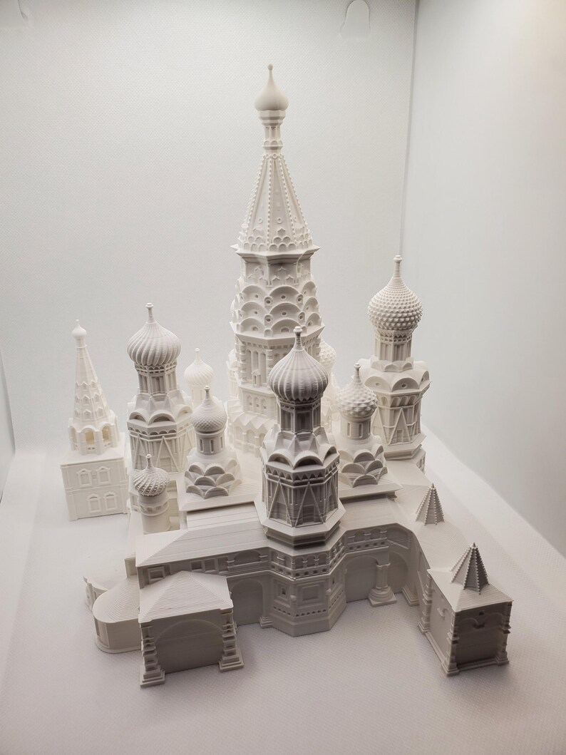 St. Basil's Cathedral Model in Moscow Detailed 3D Printed, Paintable ...