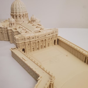 Vatican St Peter’s Basilica Model Kit, 3D Printed San Pietro Assembly ...