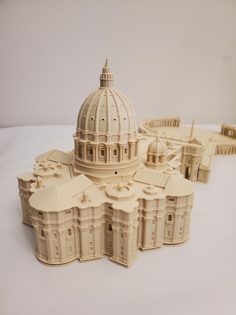 Vatican St Peter’s Basilica Model Kit, 3D Printed San Pietro Assembly ...