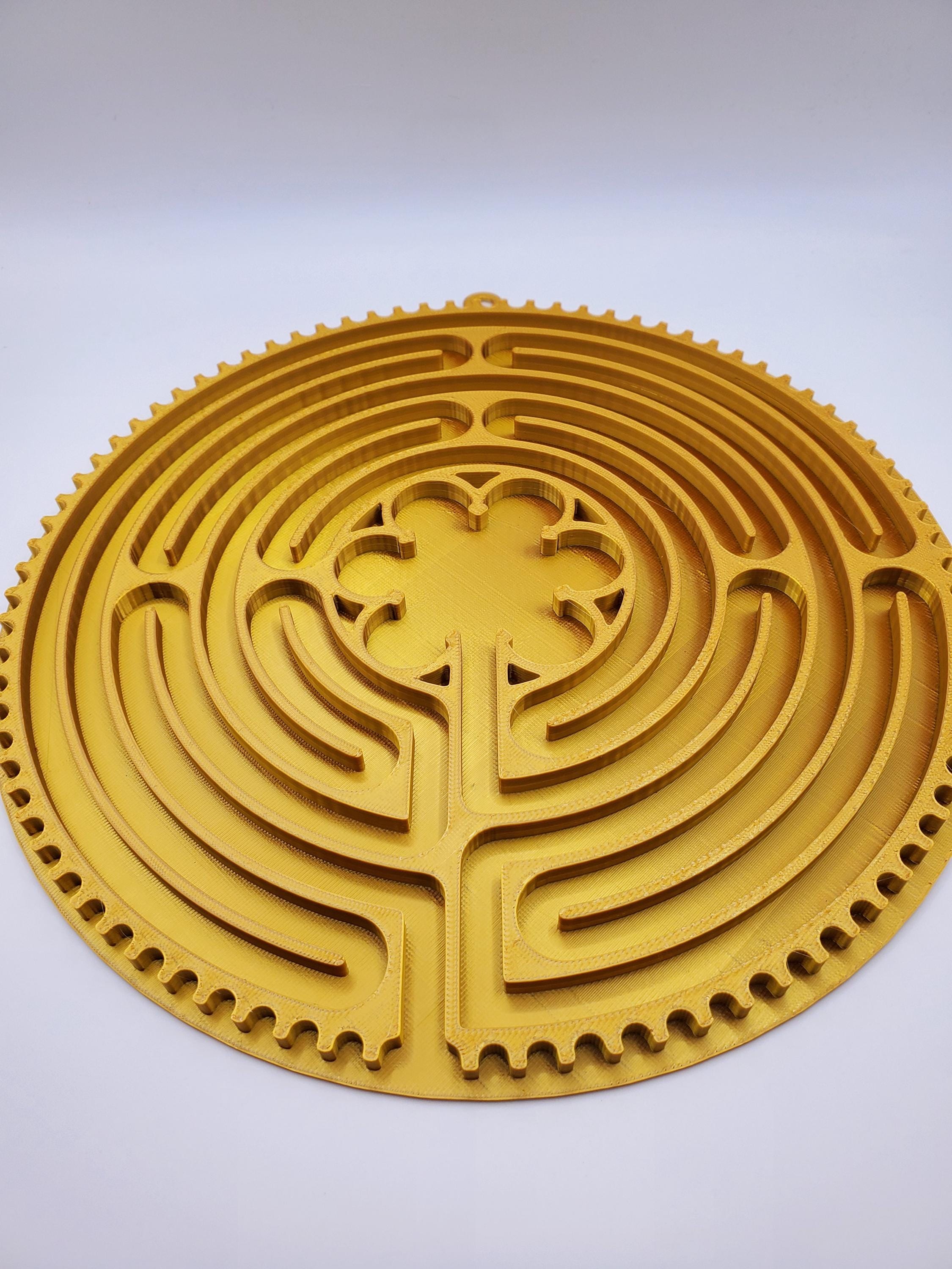 Chartres Cathedral Labyrinth Model – Spiritual Decor – Golden Sacred ...