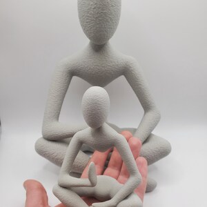 Meditating Statue for Home Decor - Minimalist Abstract Yoga Sculpture ...