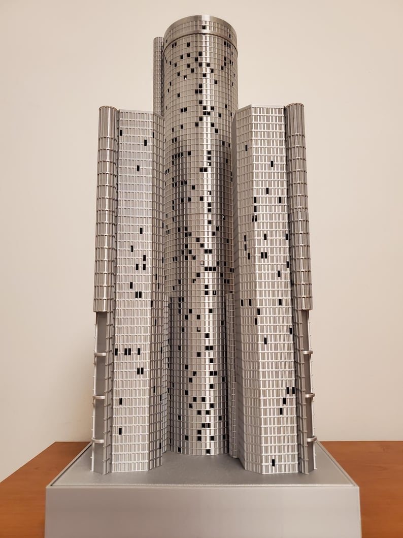 Detroit Renaissance Model, Detroit, Michigan, GM Towers Detroit - Etsy
