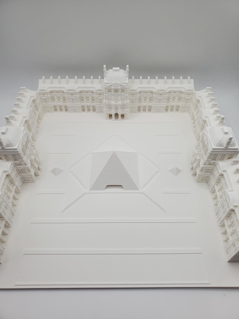 Louvre Museum Diorama With Pyramid, Paris Landmark Model Home Decor ...