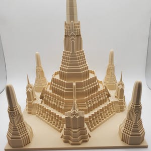 Wat Arun Temple 3D Printed Model – Bangkok Thailand Buddhist Landmark ...