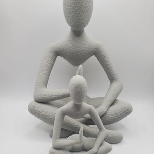 Meditating Statue for Home Decor - Minimalist Abstract Yoga Sculpture ...