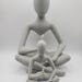 Meditating Statue for Home Decor - Minimalist Abstract Yoga Sculpture ...