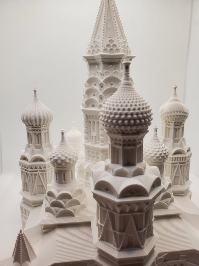 St. Basil's Cathedral Model in Moscow - Detailed 3D Printed, Paintable ...
