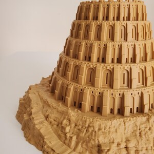 Tower of Babel, Historic Biblical Structure Replica, Detailed ...