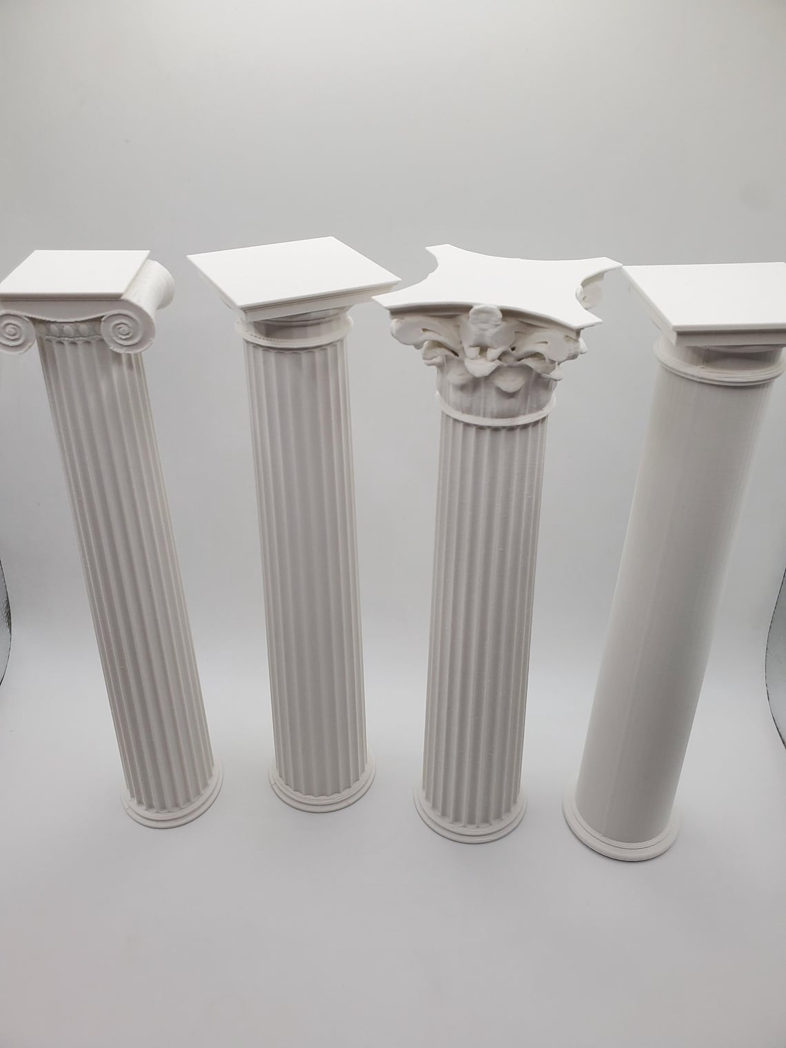 Greek Roman Column Set, Models of Tuscan Doric Ionic Corinthian ...