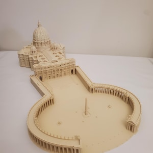 Vatican St Peter’s Basilica Model Kit, 3D Printed San Pietro Assembly ...