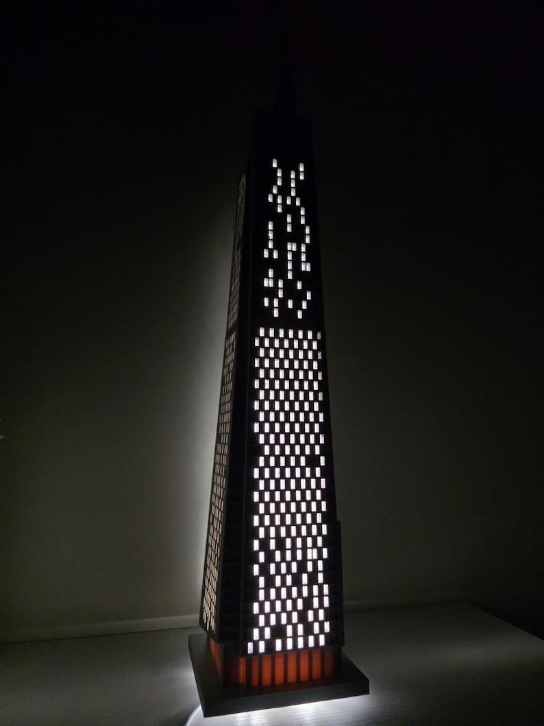 Modern NYC Skyscraper 3D Printed Model – Sleek Silver High-rise Replica ...