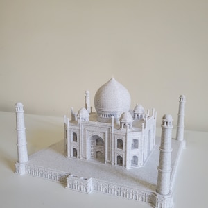 Exquisite 3D Printed Taj Mahal Model Handcrafted Architectural Replica ...