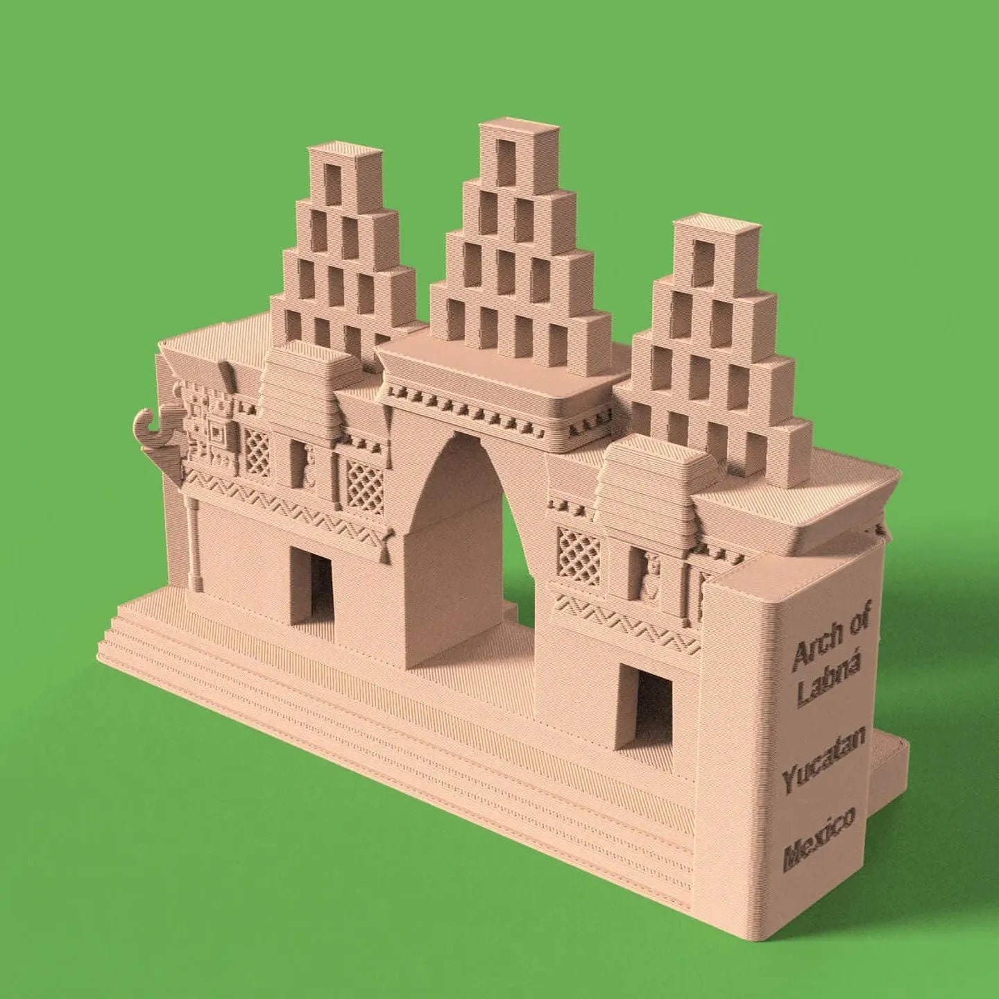 3D Printed Arch of Labna Model Detailed Miniature Replica Yucatan ...