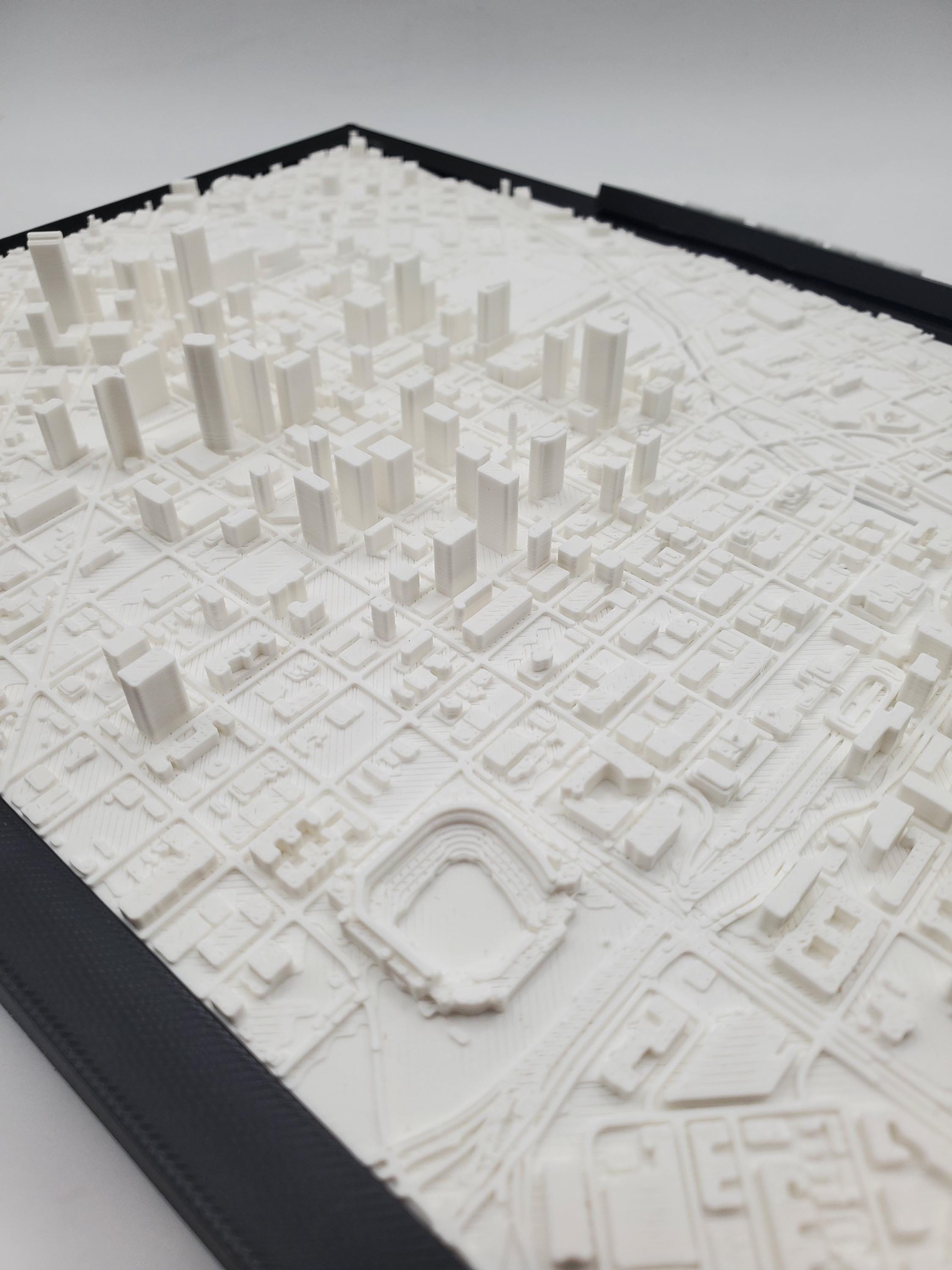 Denver Colorado 3D City Map, Detailed Topographic Denver Art, Modern ...