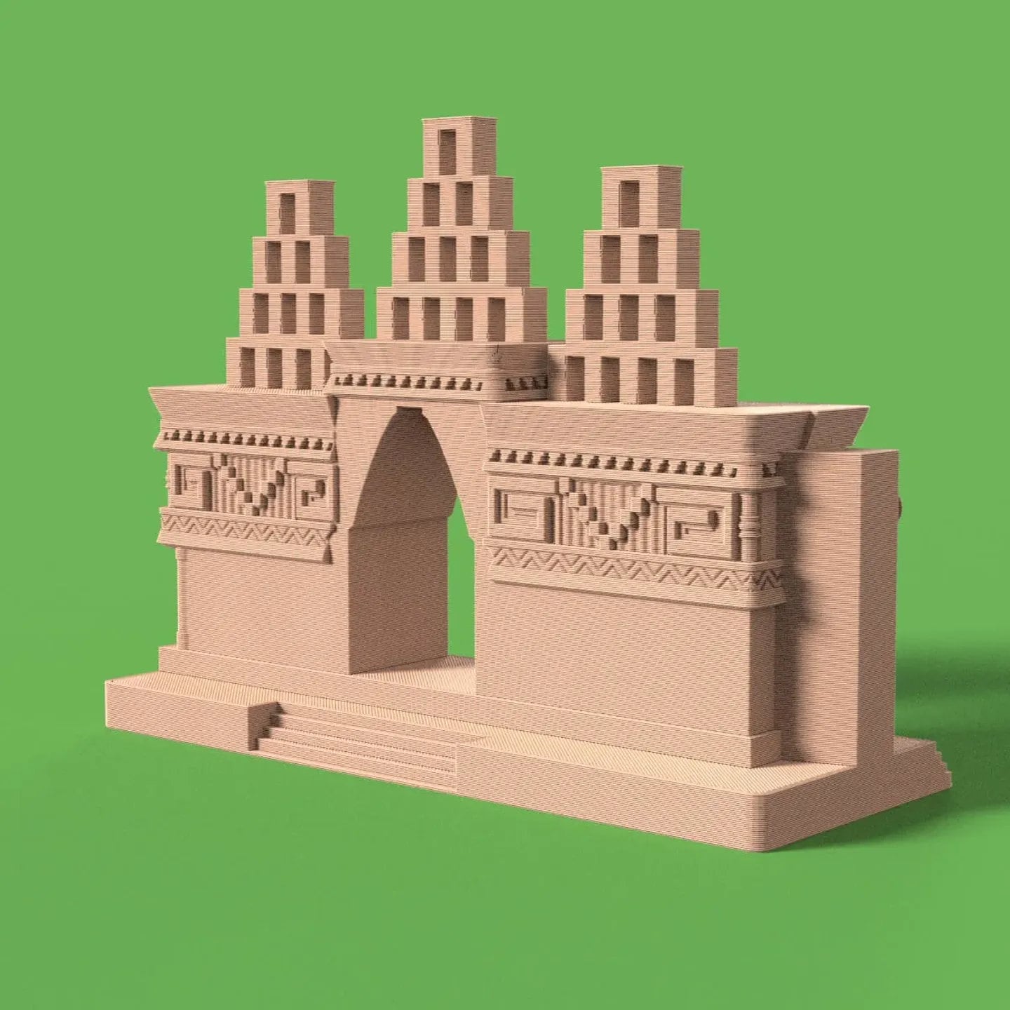 3D Printed Arch of Labna Model Detailed Miniature Replica Yucatan ...