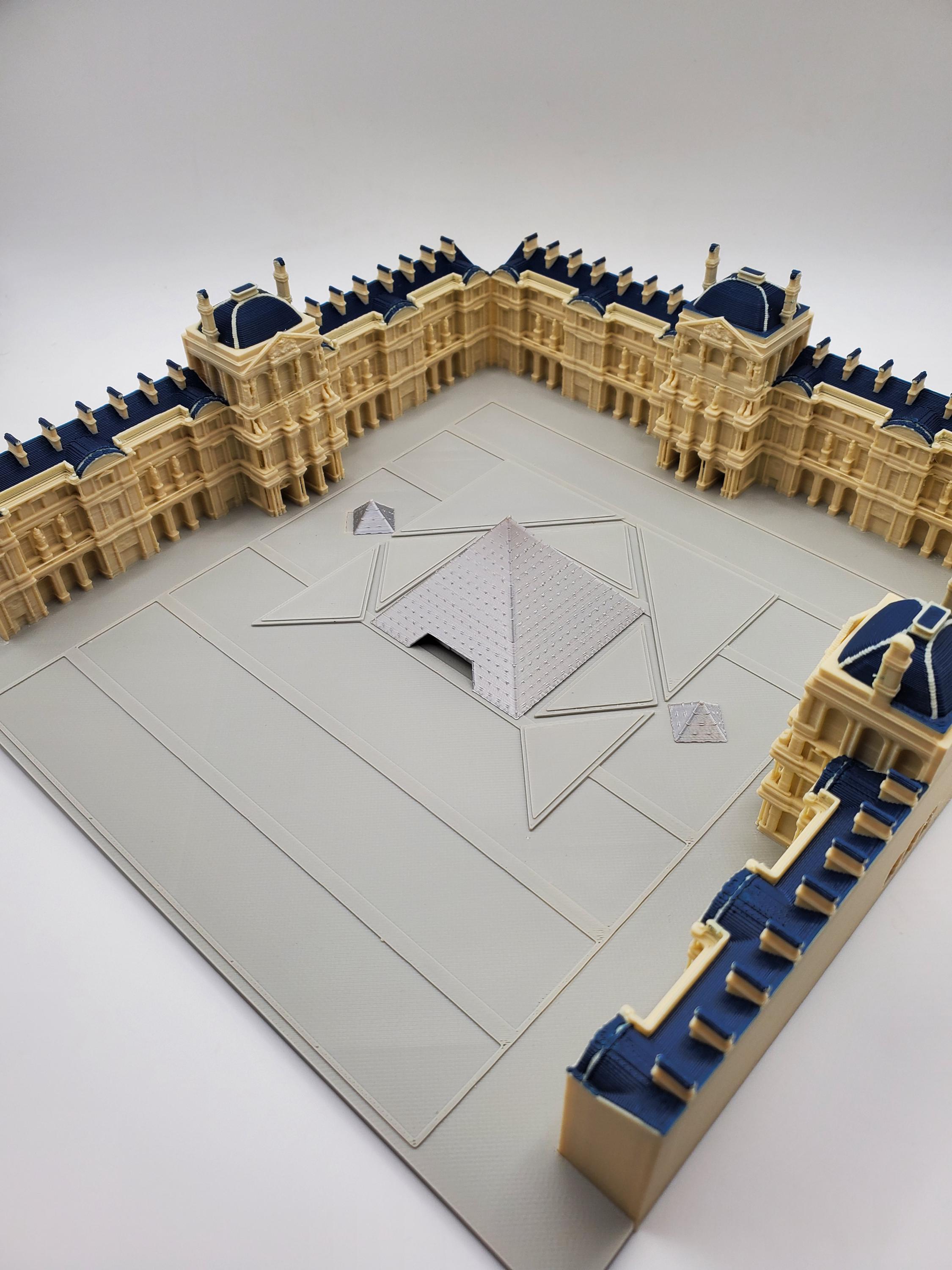 Louvre Museum Model With Pyramid, Paris Architecture Replica for Home ...