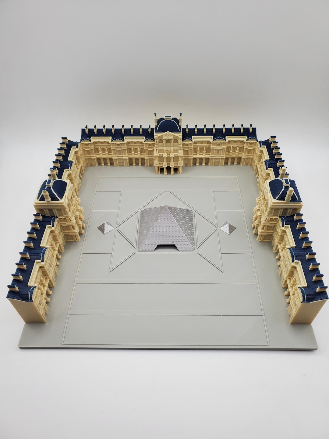 Louvre Museum Model With Pyramid, Paris Architecture Replica for Home ...