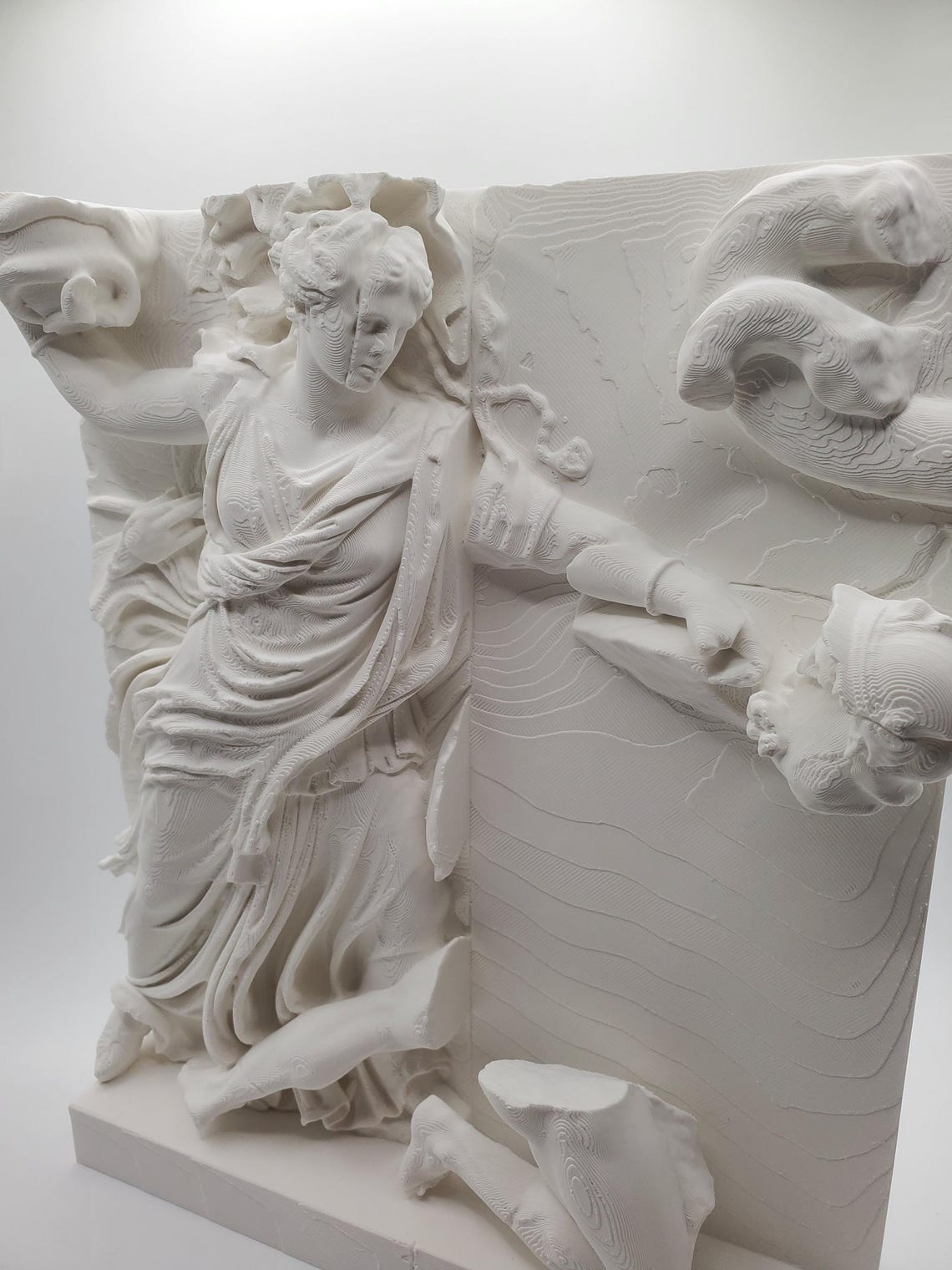 Pergamon Altar Nyx Frieze Panel – 3D Printed Greek Mythology Wall Art ...