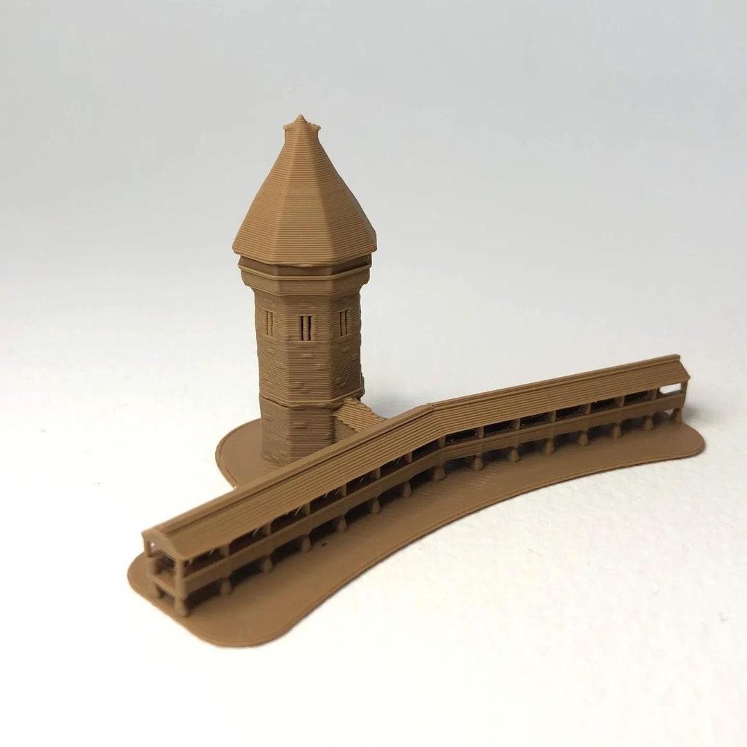 Chapel Bridge Kapellbrucke Model Diorama - Detailed 3D Printed Replica ...