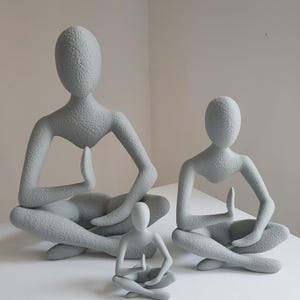 Meditating Statue for Home Decor - Minimalist Abstract Yoga Sculpture ...