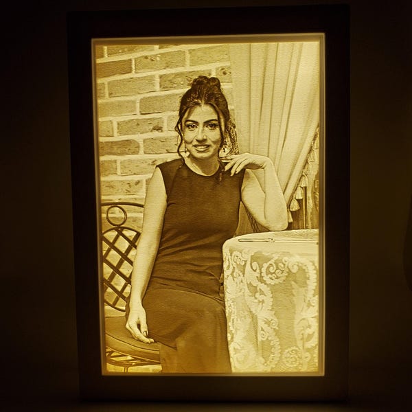 Personalized Back Lit Photo Plaque, Custom Photo Night Light, Christmas ...