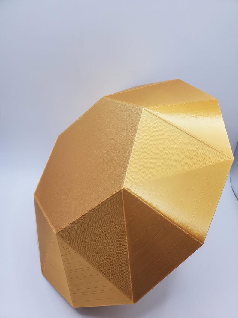 Geometric Diamond Sculpture, Modern Faceted Art Piece for Home Decor ...
